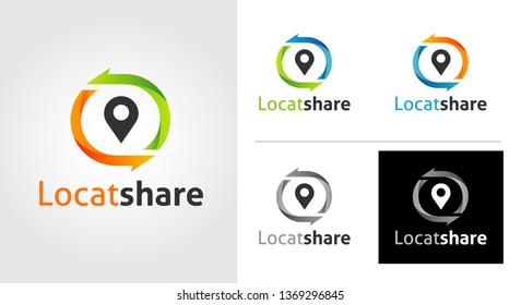 Location Share Logo Template Stock Vector (Royalty Free) 1369296845 ...