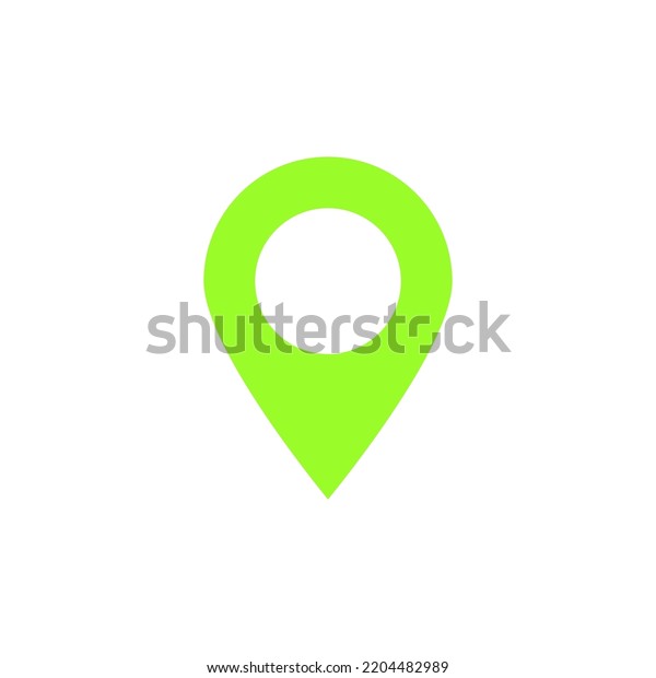 Location Symbol Green Pin Point Isolated Stock Vector (Royalty Free ...