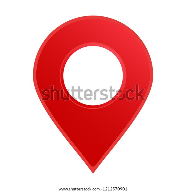 Location Symbol Icon Red Color Stock Vector (Royalty Free) 1212570901 ...