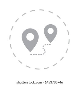 Linear Location Symbol Mark On Map Stock Vector (Royalty Free ...