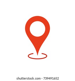 Location Symbol Orange Flat Design Vector Stock Vector (Royalty Free ...