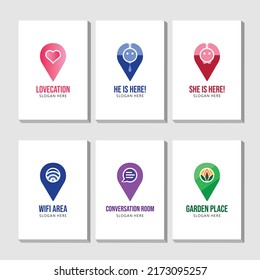 Location Tag Logo Set Collection Geo Stock Vector (Royalty Free ...