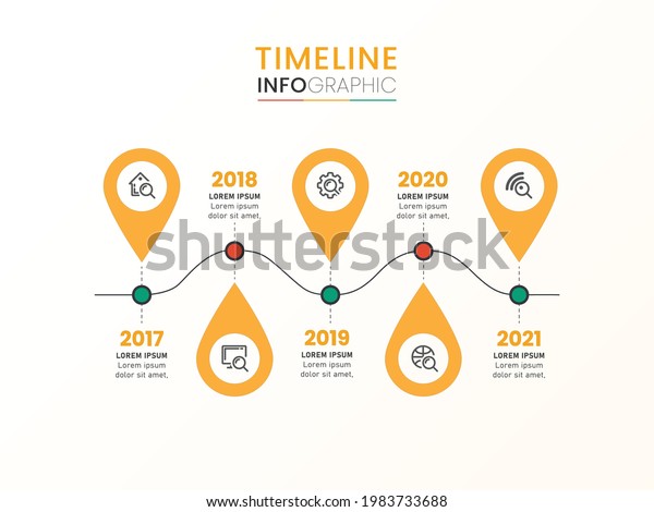 Location Timeline Infographic 5 Step Best Stock Vector (Royalty Free ...