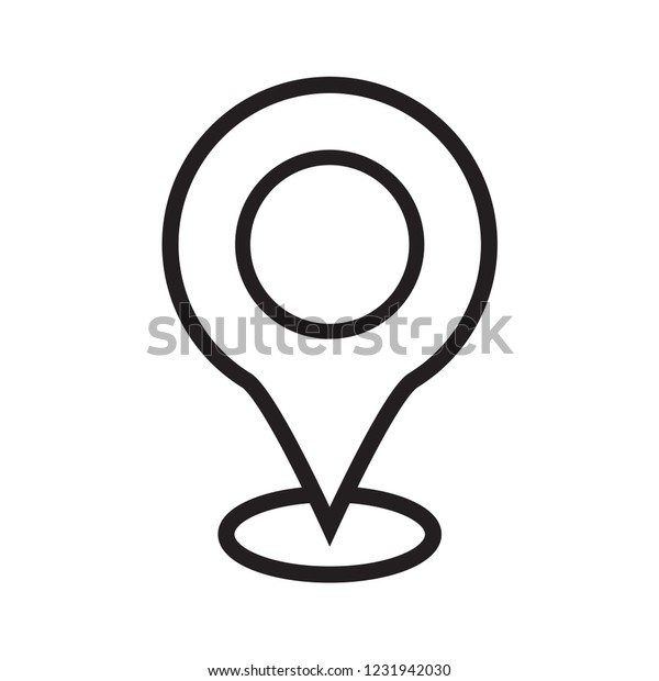 Locator Icon Trendy Flat Design Stock Vector (Royalty Free) 1231942030 ...