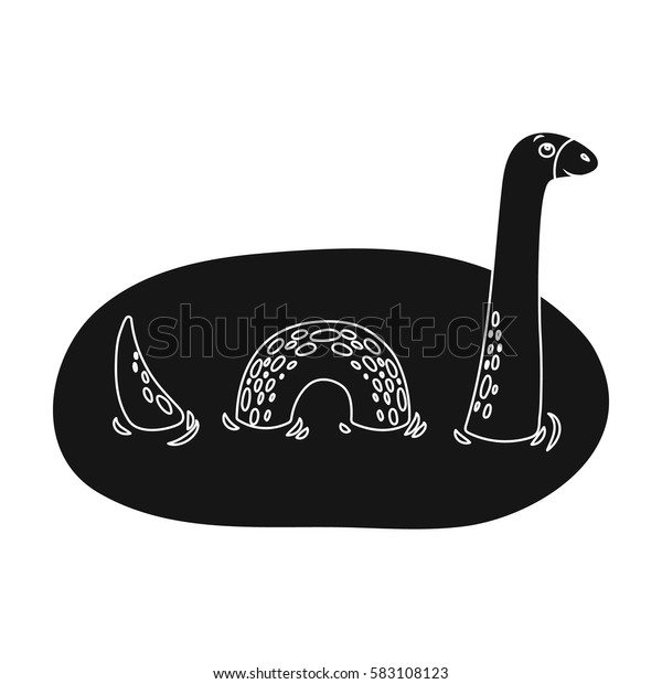 Loch Ness Monster Icon Black Style Stock Vector (Royalty Free ...