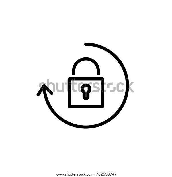 Lock Arrow Update Password Icon Vector Stock Vector (Royalty Free ...