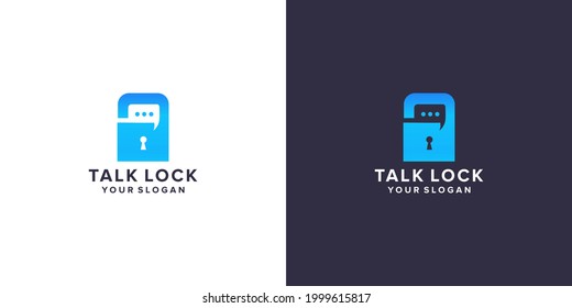 Lock Chat Logo Design Stock Vector (Royalty Free) 1999615817 | Shutterstock