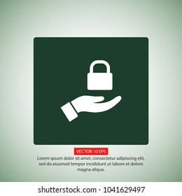 Lock Finger Hand Icon Stock Vector (Royalty Free) 1041629497 | Shutterstock
