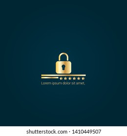 Lock Gold Logo Logo Template Designluxury Stock Vector (Royalty Free ...