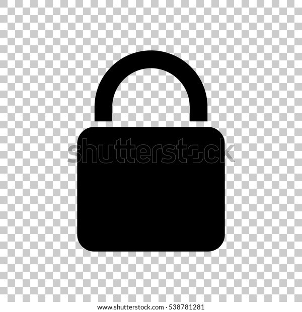 Lock Icon Black Icon On Transparent Stock Vector (Royalty Free ...