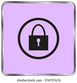 Lock Icon Black Vector Illustration Stock Vector (Royalty Free ...
