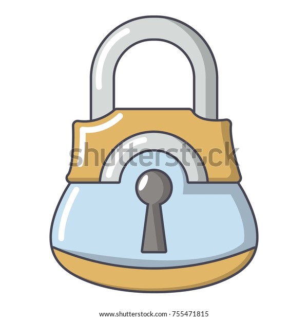 Lock Icon Cartoon Illustration Lock Gates Stock Vector (Royalty Free ...