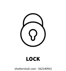 Lock Icon Logo Modern Line Style Stock Vector (Royalty Free) 562140961 ...