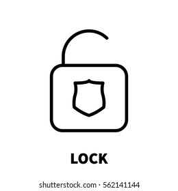 Lock Icon Logo Modern Line Style Stock Vector (Royalty Free) 562141144 ...