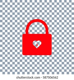 Lock Icon On Transparent Background Stock Vector (Royalty Free ...