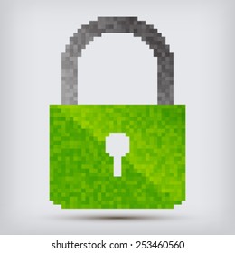 Lock Icon Pixel Art Style: เวกเตอร์สต็อก (ปลอดค่าลิขสิทธิ์) 253460566 ...