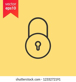Lock Icon Private Lock Vector Sign Stock Vector (Royalty Free ...
