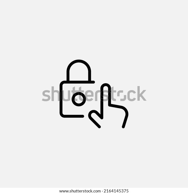 Lock Icon Sign Vectorsymbol Logo Illustration Stock Vector (Royalty ...