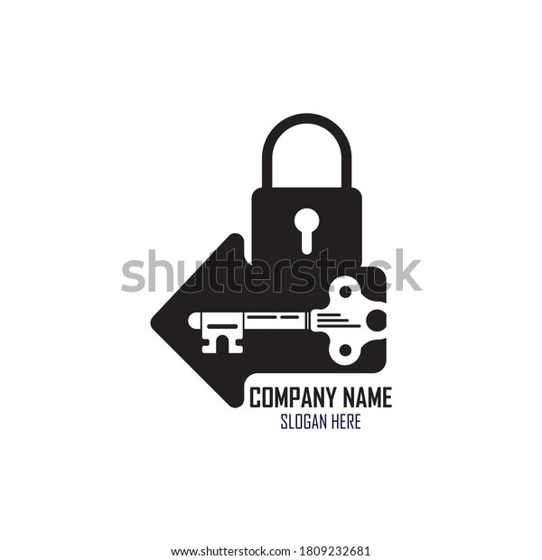 Lock Key Logo Design Template Vector Stock Vector (Royalty Free ...