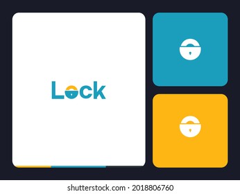 Lock Letter Mark Logo Sky Yellow Stock Vector (Royalty Free) 2018806760 ...
