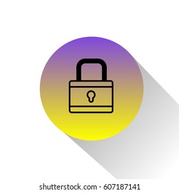 Lock Minimalistic Isolated Stock Vector (Royalty Free) 607187141 ...