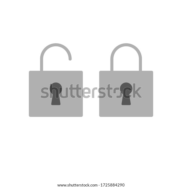 Lock Open Closed Icons Symbol Securty Stock Vector (Royalty Free ...