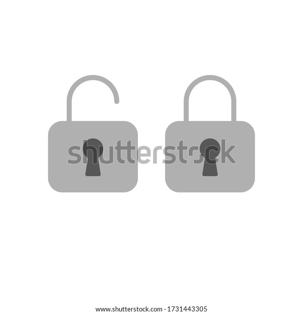Lock Open Closed Icons Symbol Securty Stock Vector (Royalty Free ...