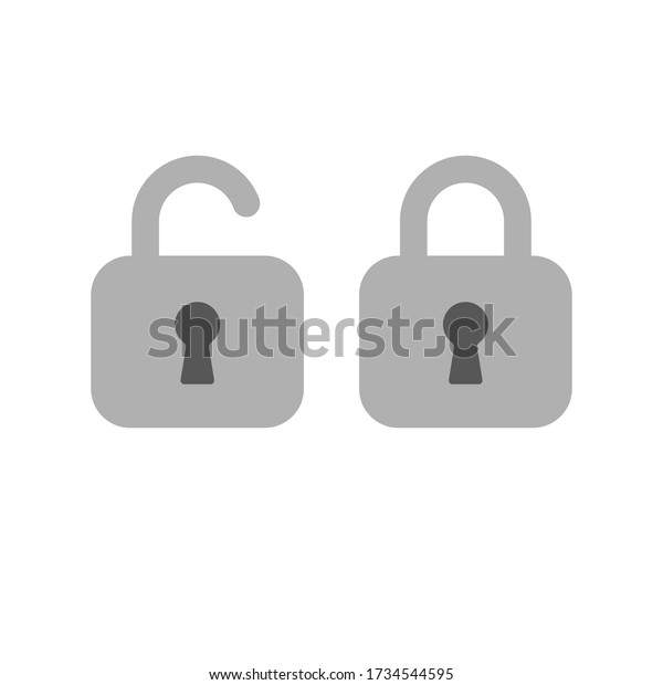 Lock Open Closed Icons Symbol Securty Stock Vector (Royalty Free ...