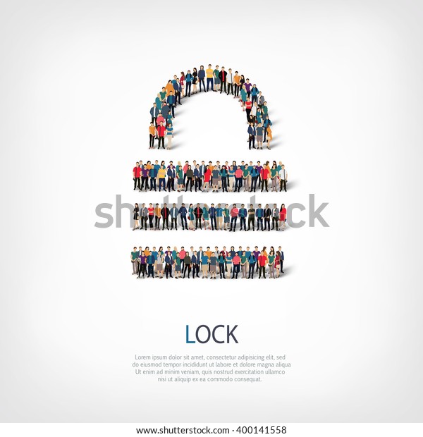 Lock People Symbol Stock Vector (Royalty Free) 400141558 | Shutterstock