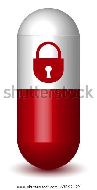 Lock Sign Capsule Pill Stock Vector (Royalty Free) 63862129 | Shutterstock