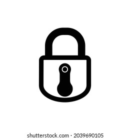 Lock Silhouette Vector Icon On White Stock Vector (Royalty Free ...