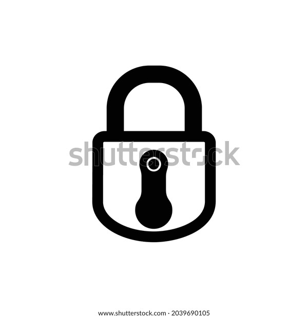Lock Silhouette Vector Icon On White Stock Vector (Royalty Free ...