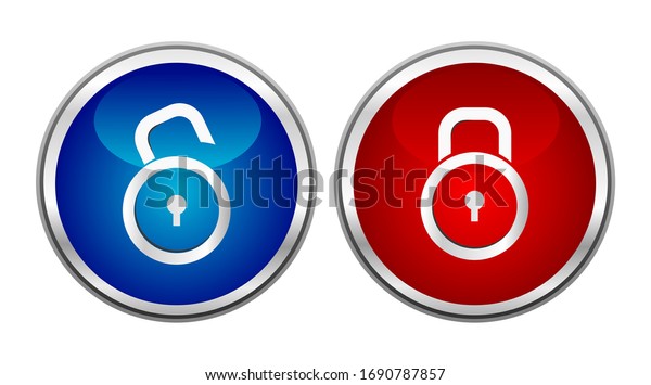 Lock Unlock Button Vector Stock Vector (Royalty Free) 1690787857 Lock Unlock Button Vector Stock Vector (Royalty Free) 1690787857