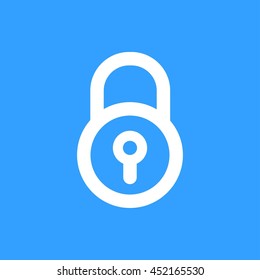 Lock Vector Icon White Illustration Isolated Stock Vector (Royalty Free ...