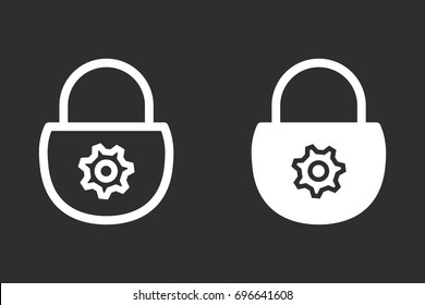 Lock Vector Icon White Illustration Isolated Stock Vector (Royalty Free ...