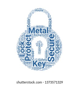 Lock Word Cloud Tag Cloud About Stock Vector (Royalty Free) 1373571329 ...