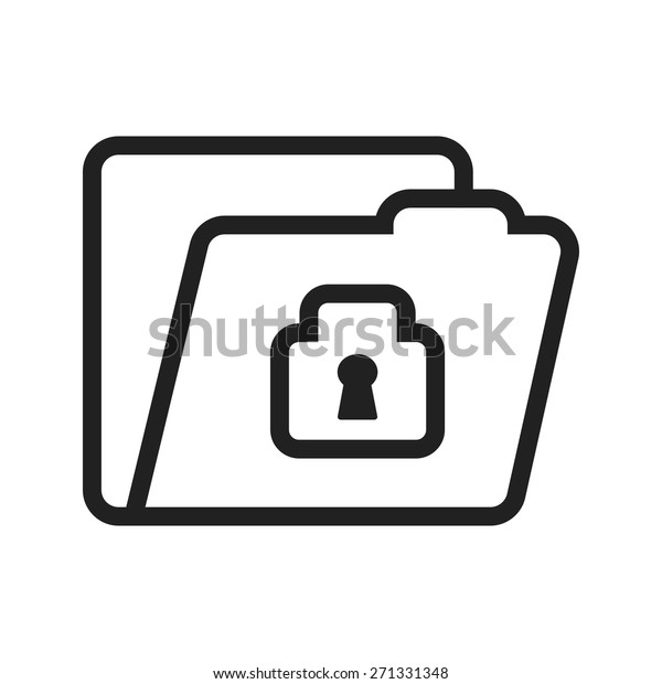 Locked File Folder Confidential Icon Vector Stock Vector (Royalty Free ...