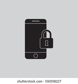 Locked Phone Icon Stock Vector (Royalty Free) 550358227 | Shutterstock