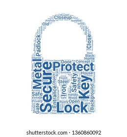 Locked Word Cloud Tag Cloud About Stock Vector (Royalty Free ...