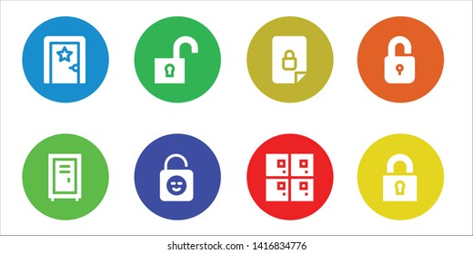 Locker Icon Set 8 Filled Locker Stock Vector (Royalty Free) 1416834776 ...