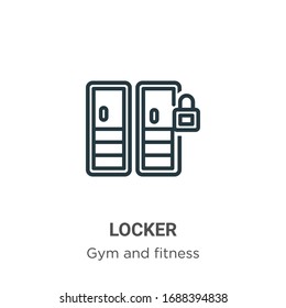 Locker Outline Vector Icon Thin Line Stock Vector (Royalty Free ...