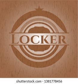 Locker Wood Emblem Retro Vector Illustration Stock Vector (Royalty Free ...