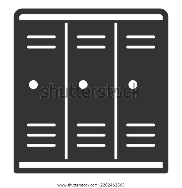 Lockers Clothes Changing Room Icon Illustration Stock Vector (Royalty ...