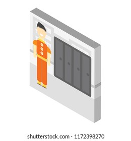 Lockers Isometric Left Top View 3d Stock Vector (Royalty Free ...