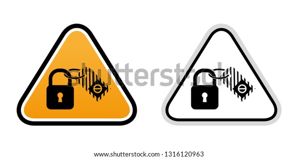 Lockout Tagout Lock Mark Icon Vector Stock Vector (Royalty Free) 1316120963