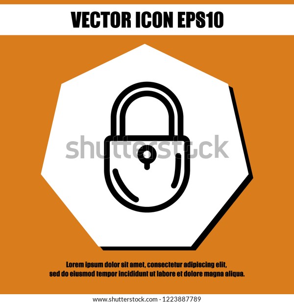 Lockpad Icon Vector Stock Vector (Royalty Free) 1223887789 | Shutterstock