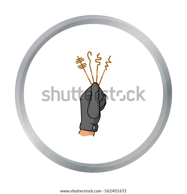 Lockpicks Icon Cartoon Style Isolated On Stock Vector (Royalty Free ...