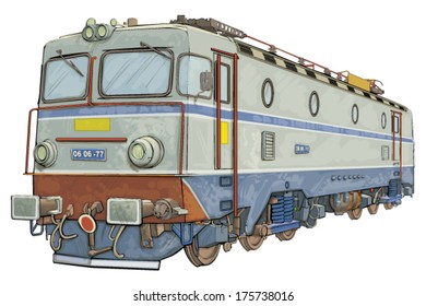 Classical Yellow Diesel Train Vector Stock Vector (Royalty Free) 1612992928