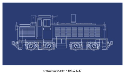 596 Locomotive blueprint Images, Stock Photos & Vectors | Shutterstock