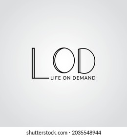 Lod Alphabet Vector Logo Design Template Stock Vector (Royalty Free ...